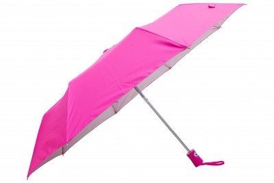 N Series Pink 3 Fold Umbrella With Silver Coating